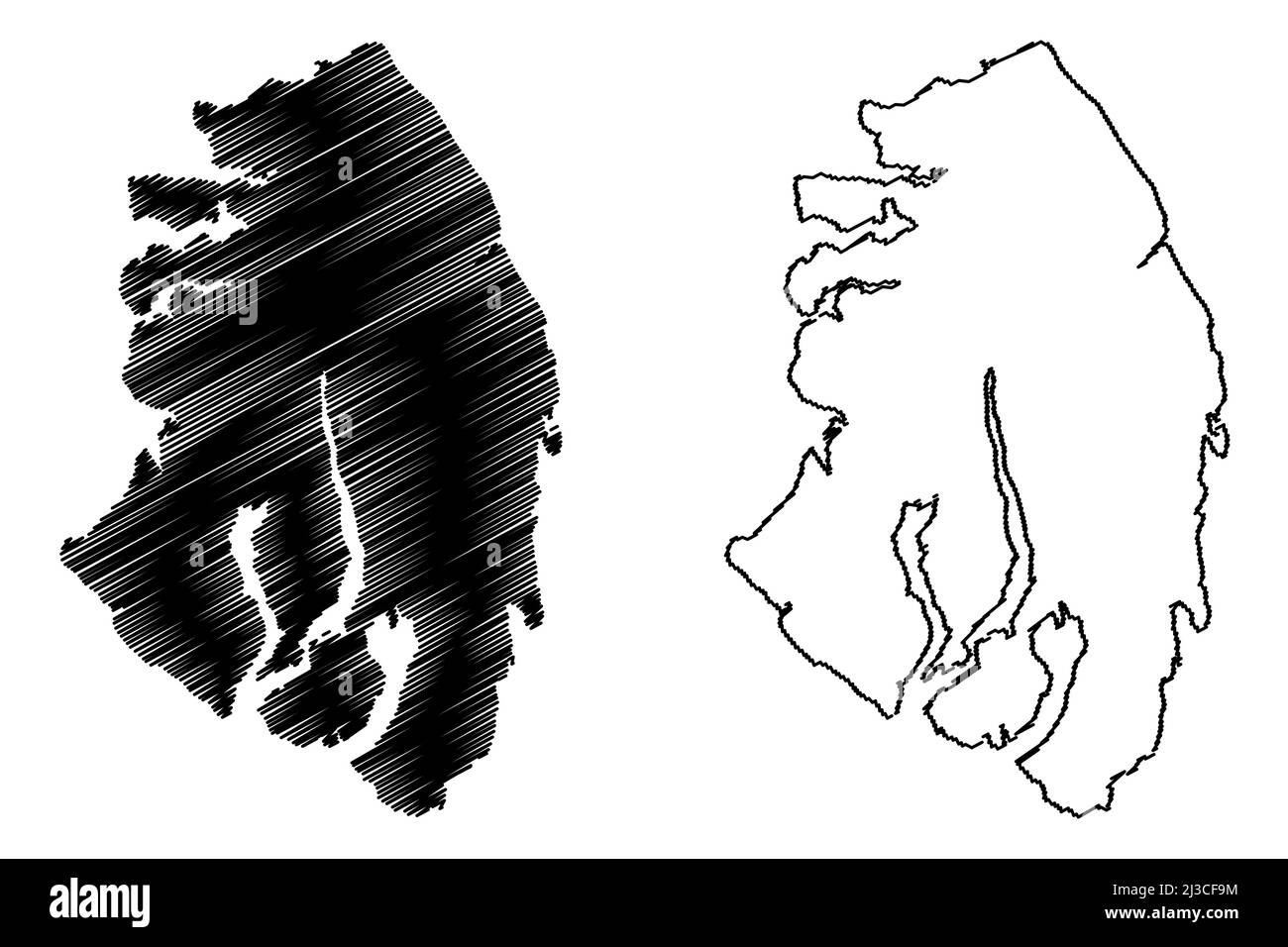 Alexander archipelago map Cut Out Stock Images & Pictures - Alamy