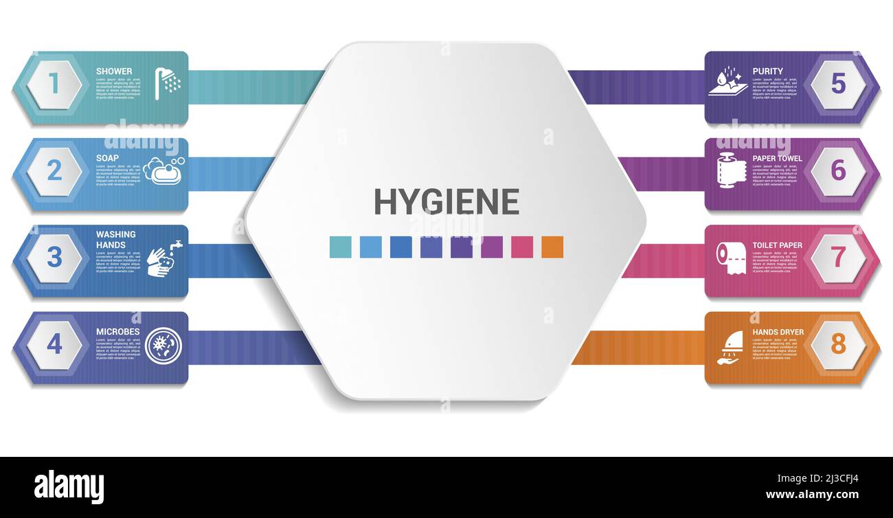 Infographic Customer Service template. Icons in different colors ...