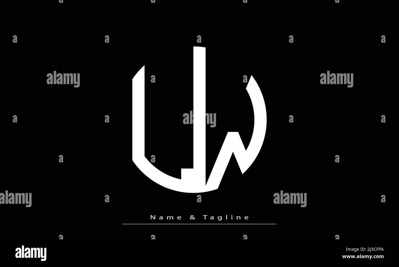 Letter lw logo Black and White Stock Photos & Images - Alamy