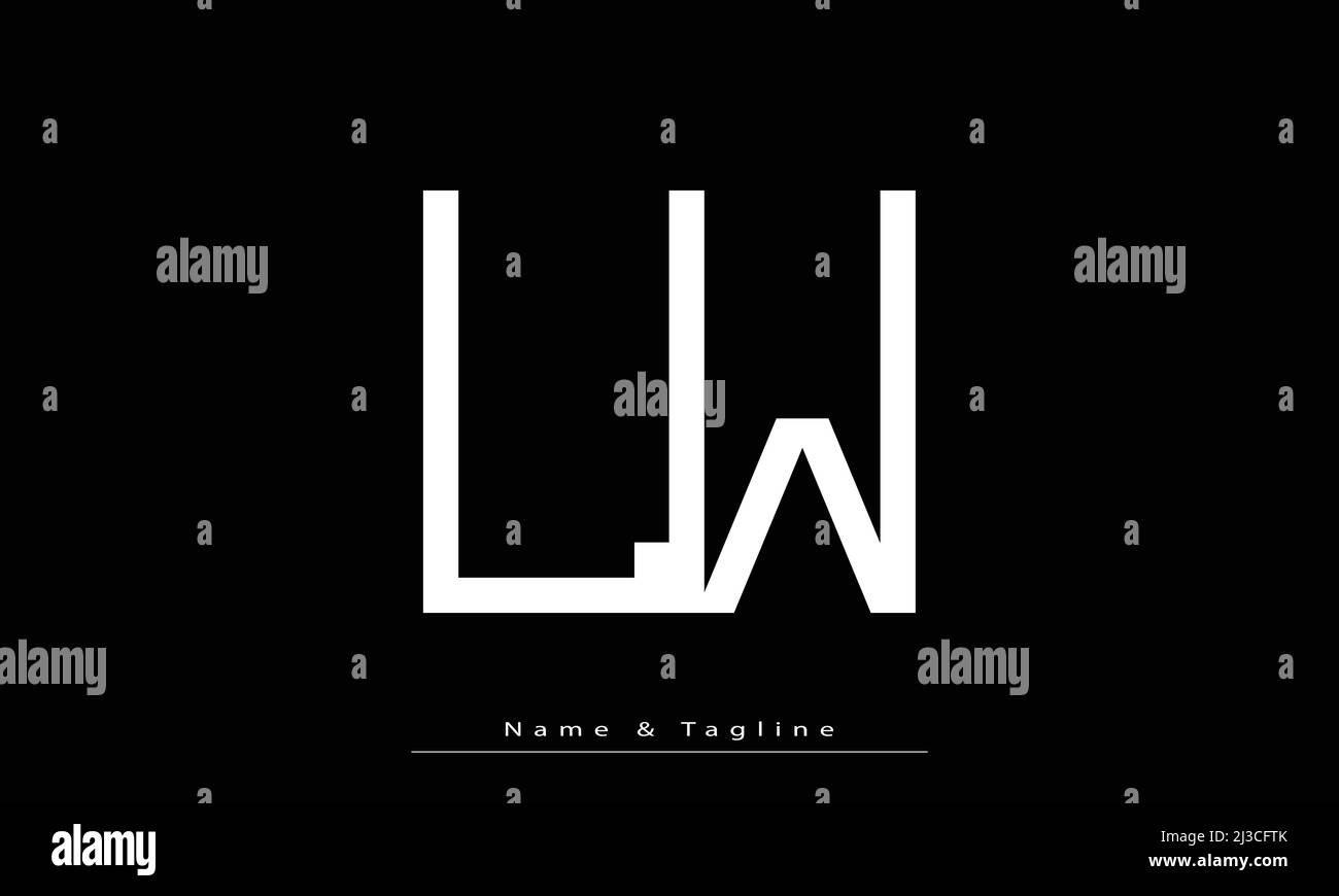 Alphabet letters Initials Monogram logo LW , WL Stock Vector Image ...