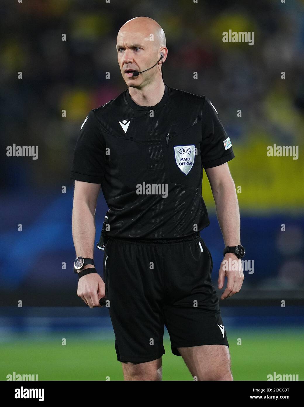 The referee Anthony Taylor during the UEFA Champions League match ...