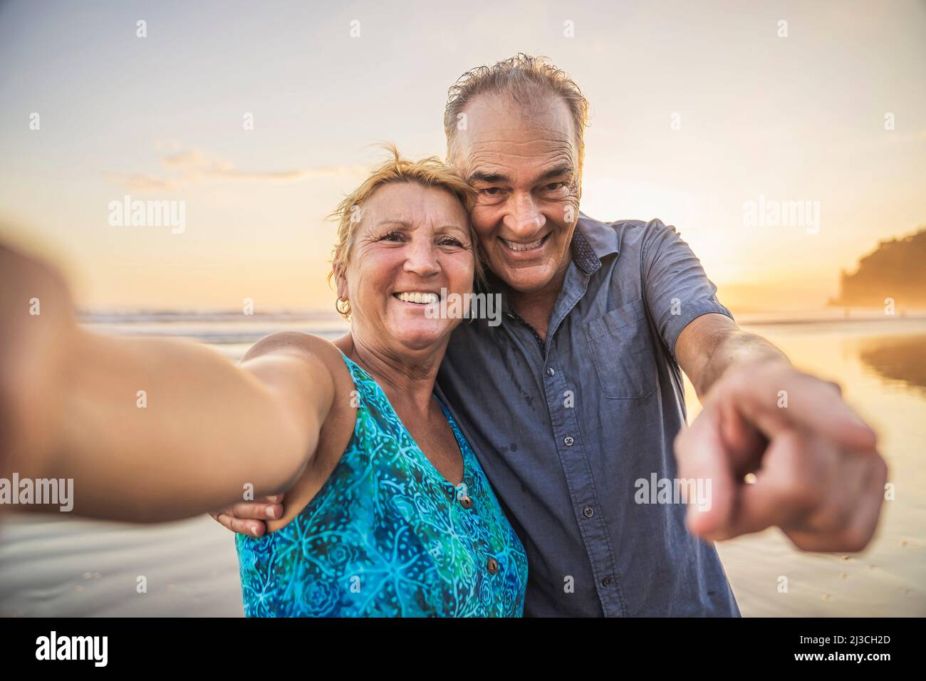 Portrait retired couple on beach hi-res stock photography and images ...