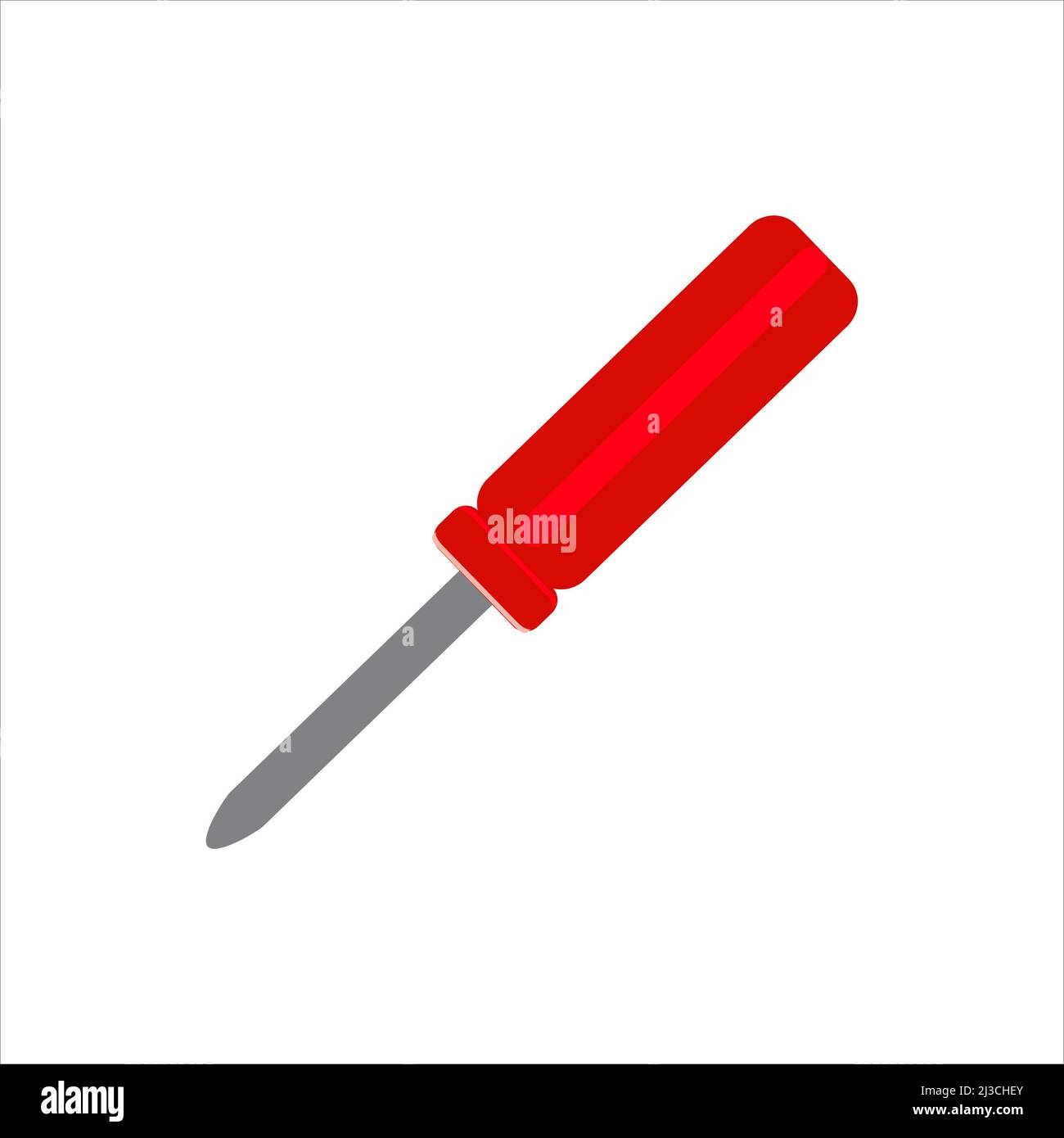 Slotted common blade screwdriver flat icon for apps and websites. red ...