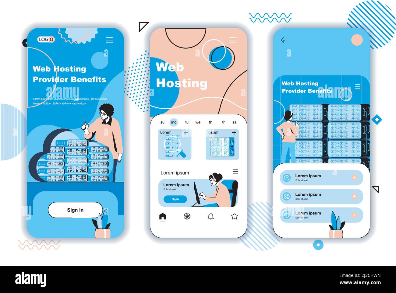 Network racks Stock Vector Images - Alamy