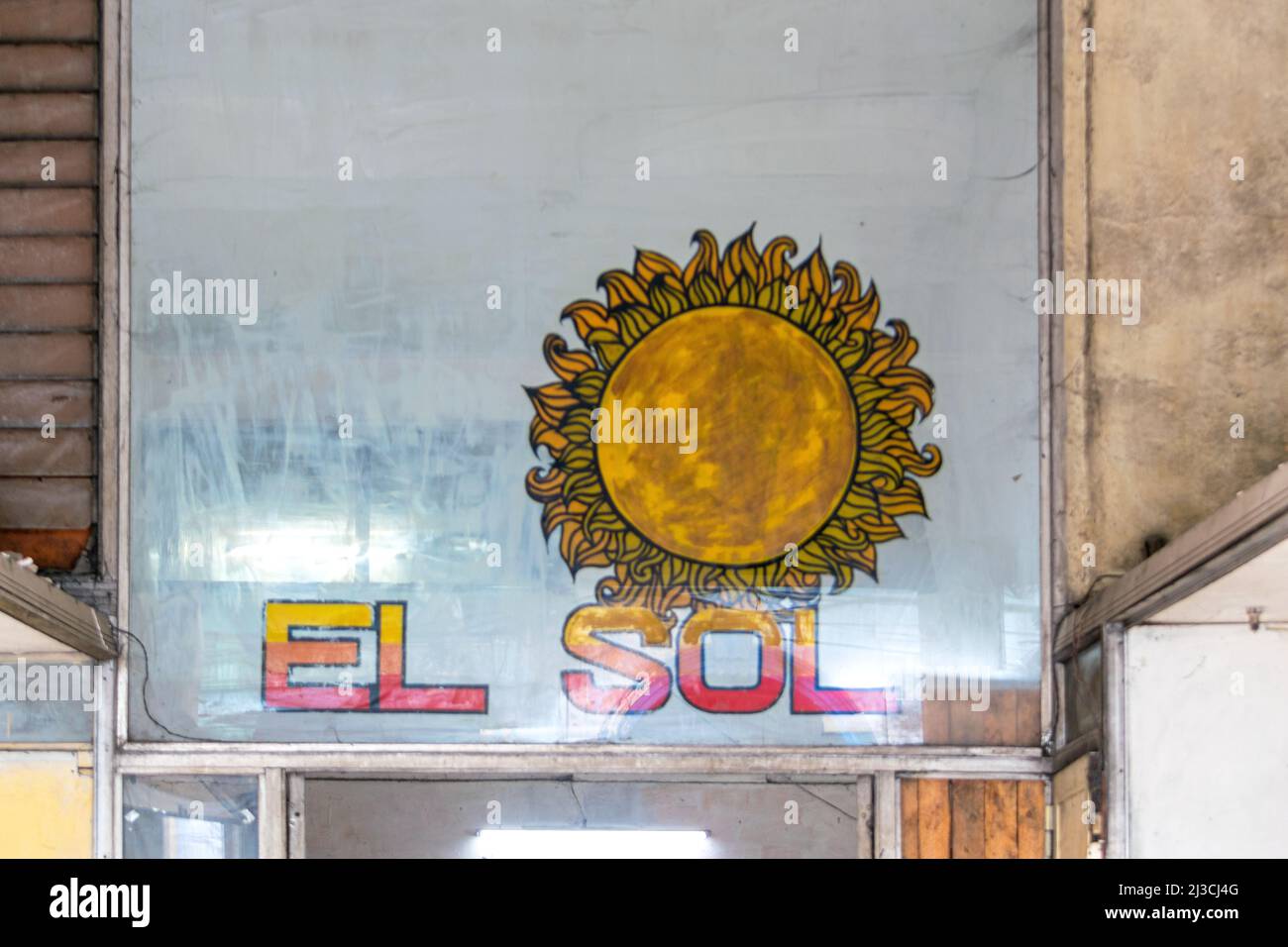 El Sol, painting in building wall, havana cuba 2022 Stock Photo - Alamy