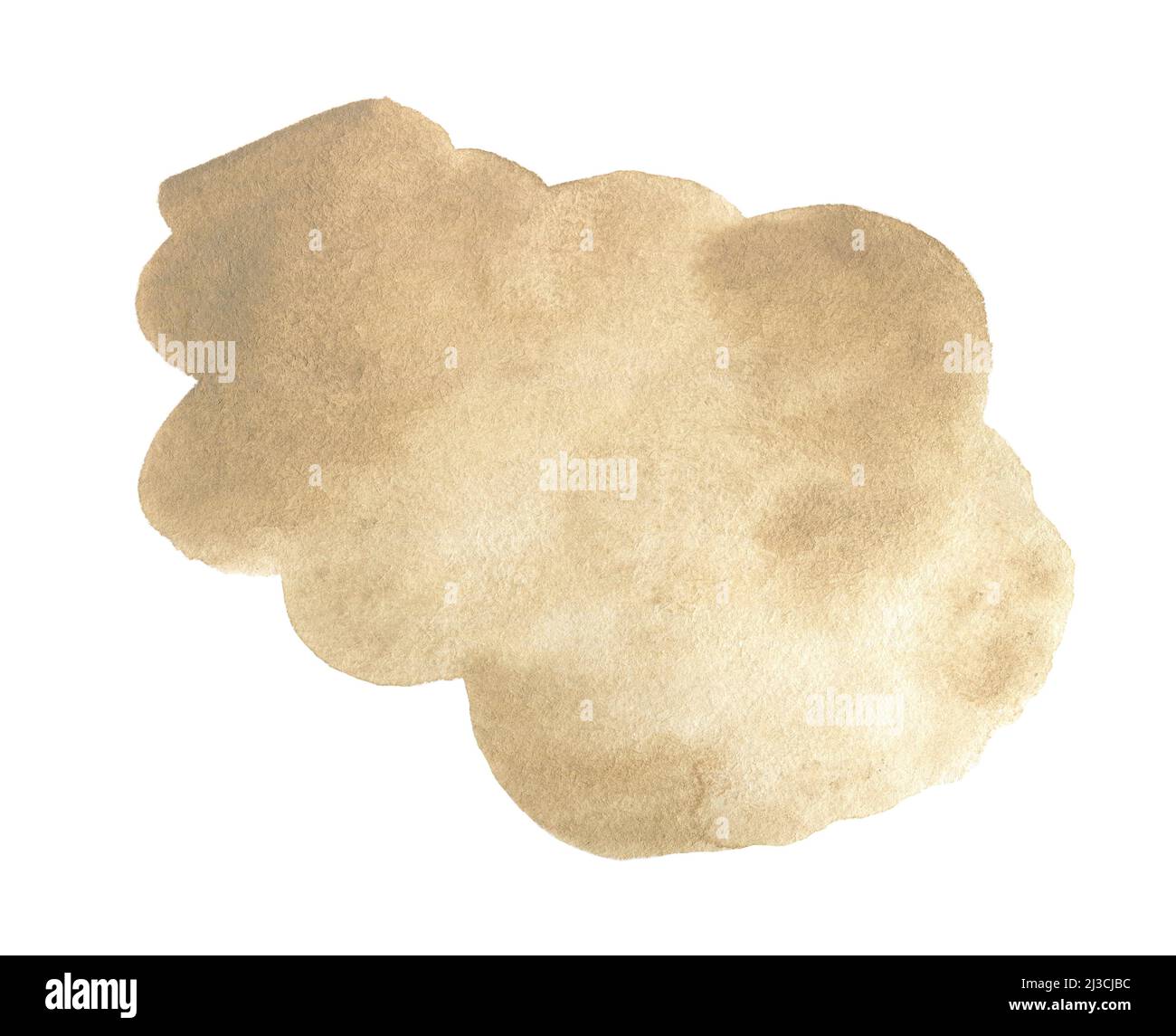 Abstract sand brown watercolor on white background. Watercolor clipart ...