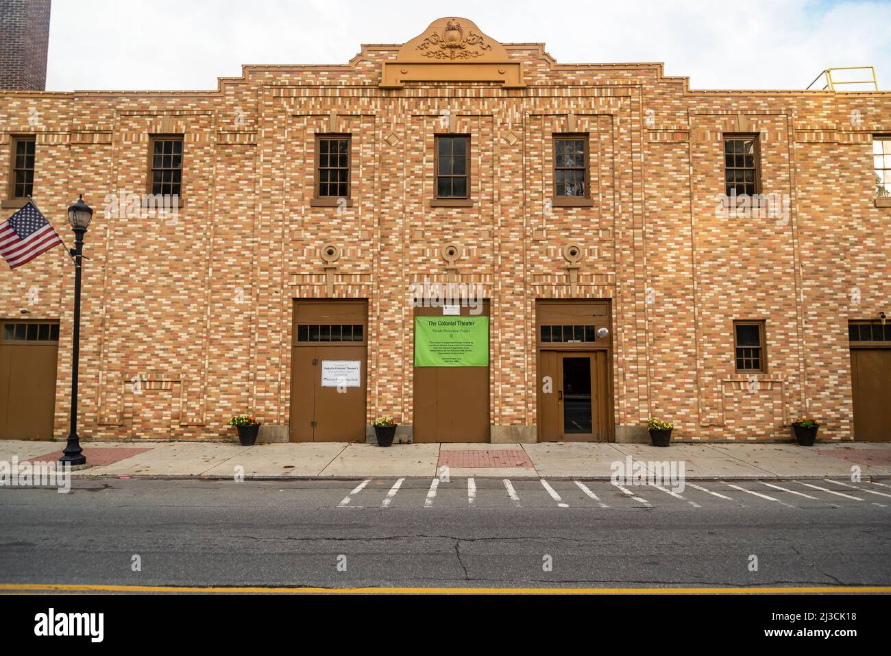 AUGUSTA, MAINE - OCTOBER 16, 2021: Colonial Theater buildings in the ...