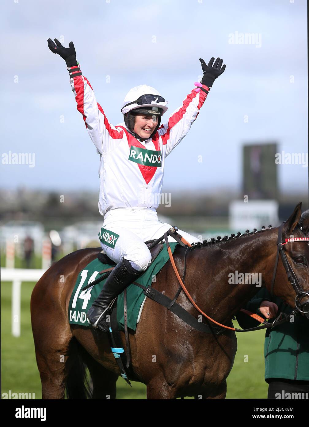 Gina Andrews celebrates winning the winning the Randox Foxhunters' Open ...
