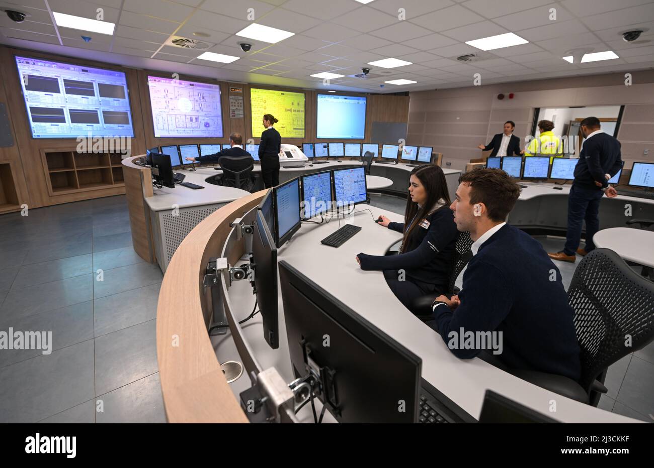 General view of the control centre training area at the Hinkley Point C ...