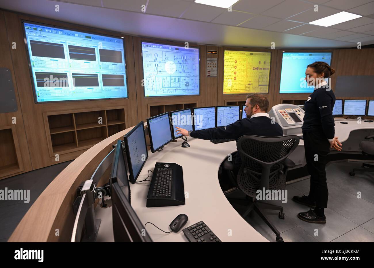 General view of the control centre training area at the Hinkley Point C ...