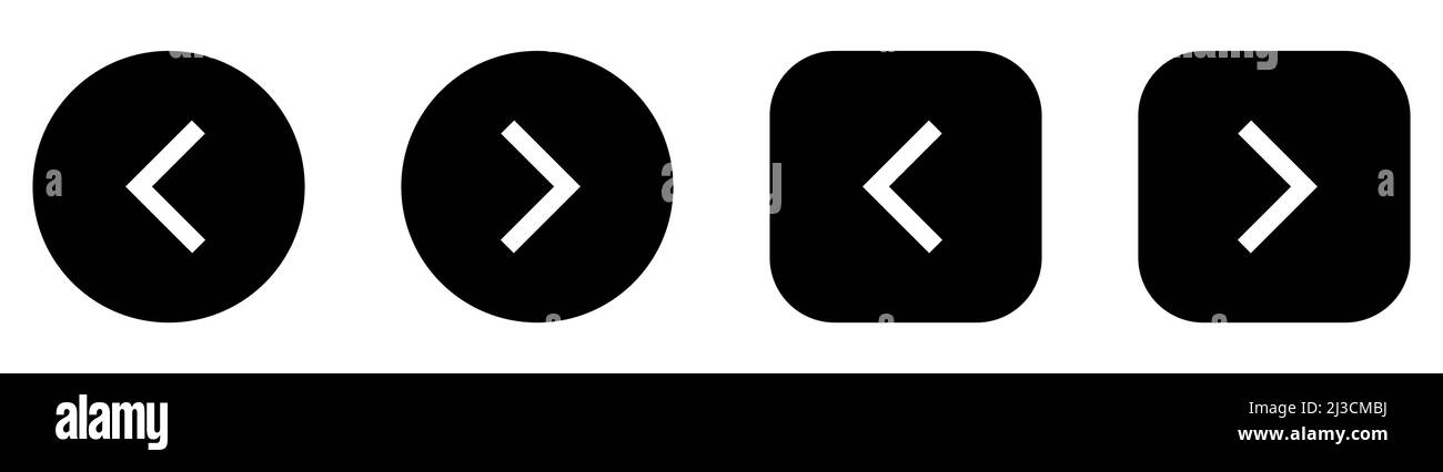 Left, right icon set. Symbol for website design, logo, app, UI. Vector ...