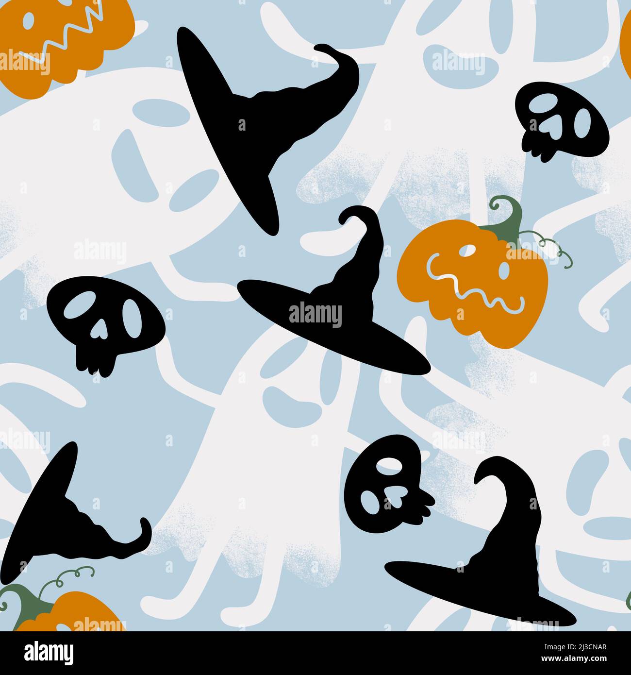 Halloween seamless ghost pattern for wallpaper and packaging and gifts ...