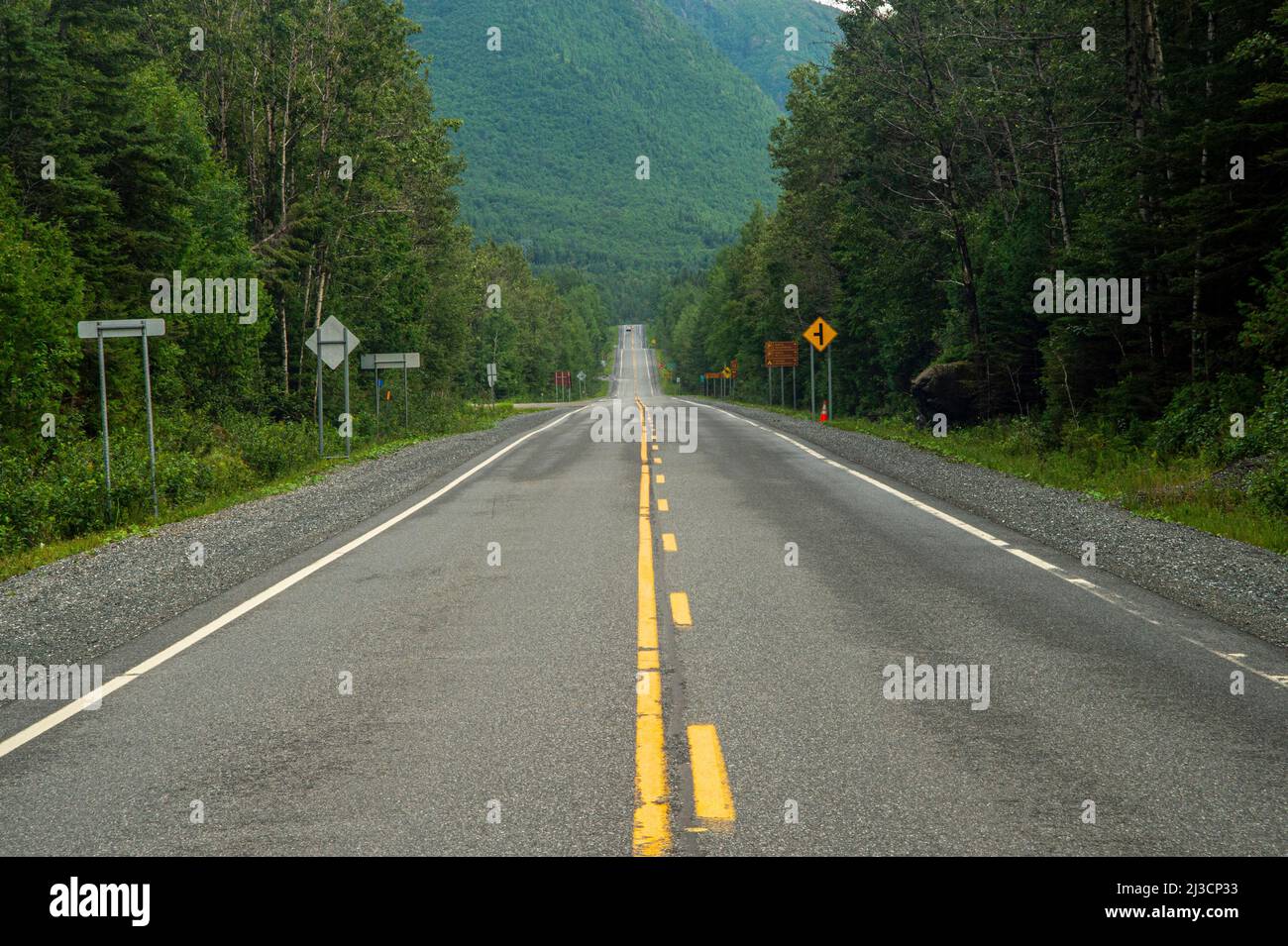 The landscape that you cross along the Canadian roads in the direction ...
