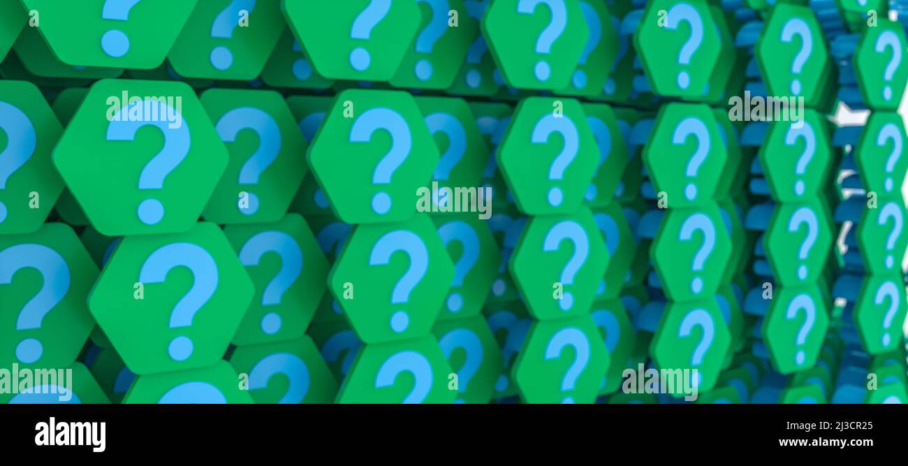 question marks and blur effect Stock Photo - Alamy