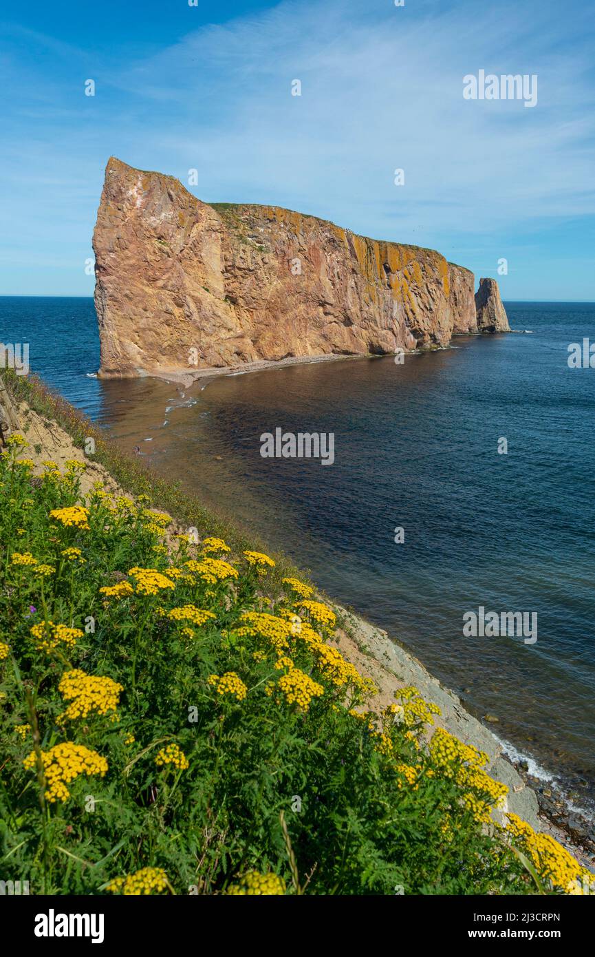 Canada, Quebec, Gaspe Peninsula, Perce, Perce Rock Stock Photo - Alamy