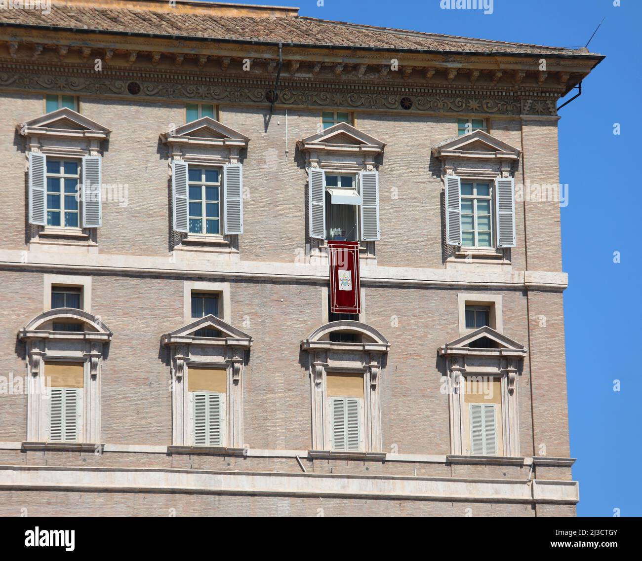 Vatican City, VC, Vatican - August 16, 2020: Papal Apostolic Palace and ...