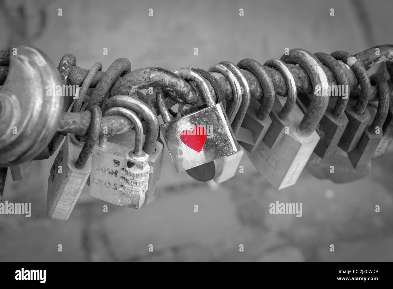 Love locks / padlocks along the promenade at Pier Head, Liverpool ...