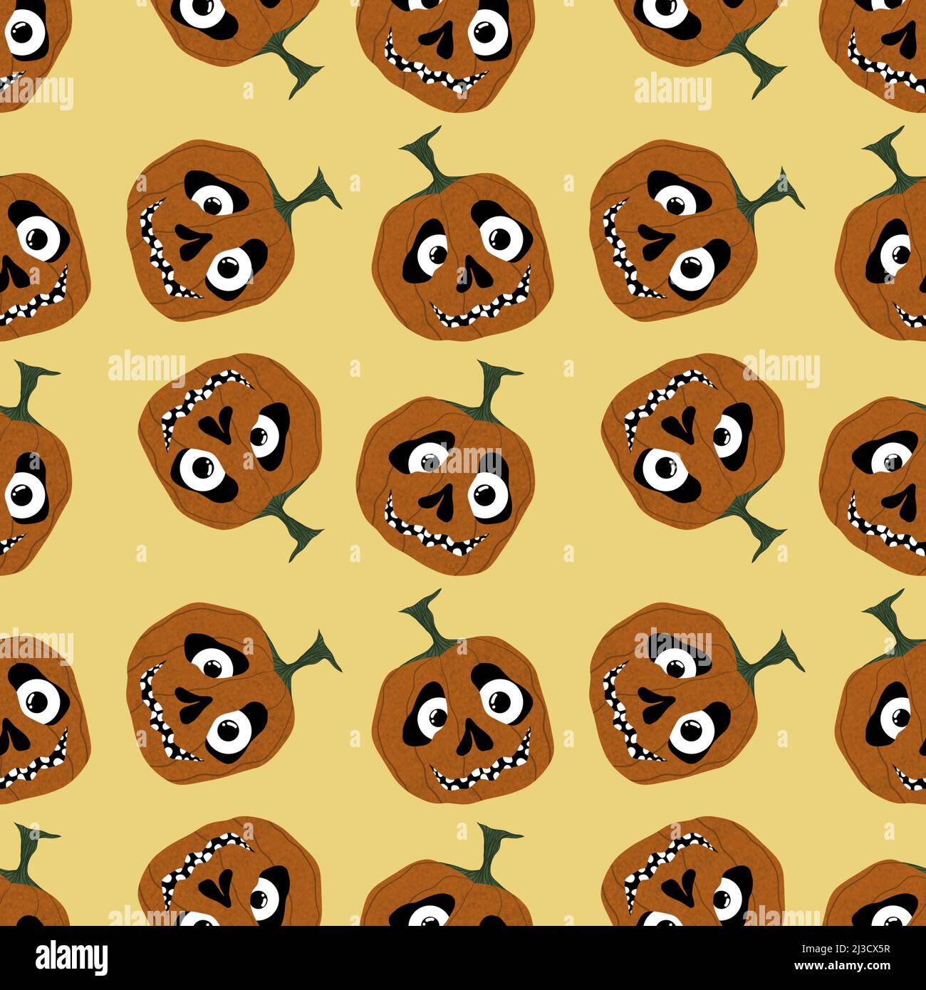 Halloween seamless pumpkin pattern for fabrics and textiles and ...