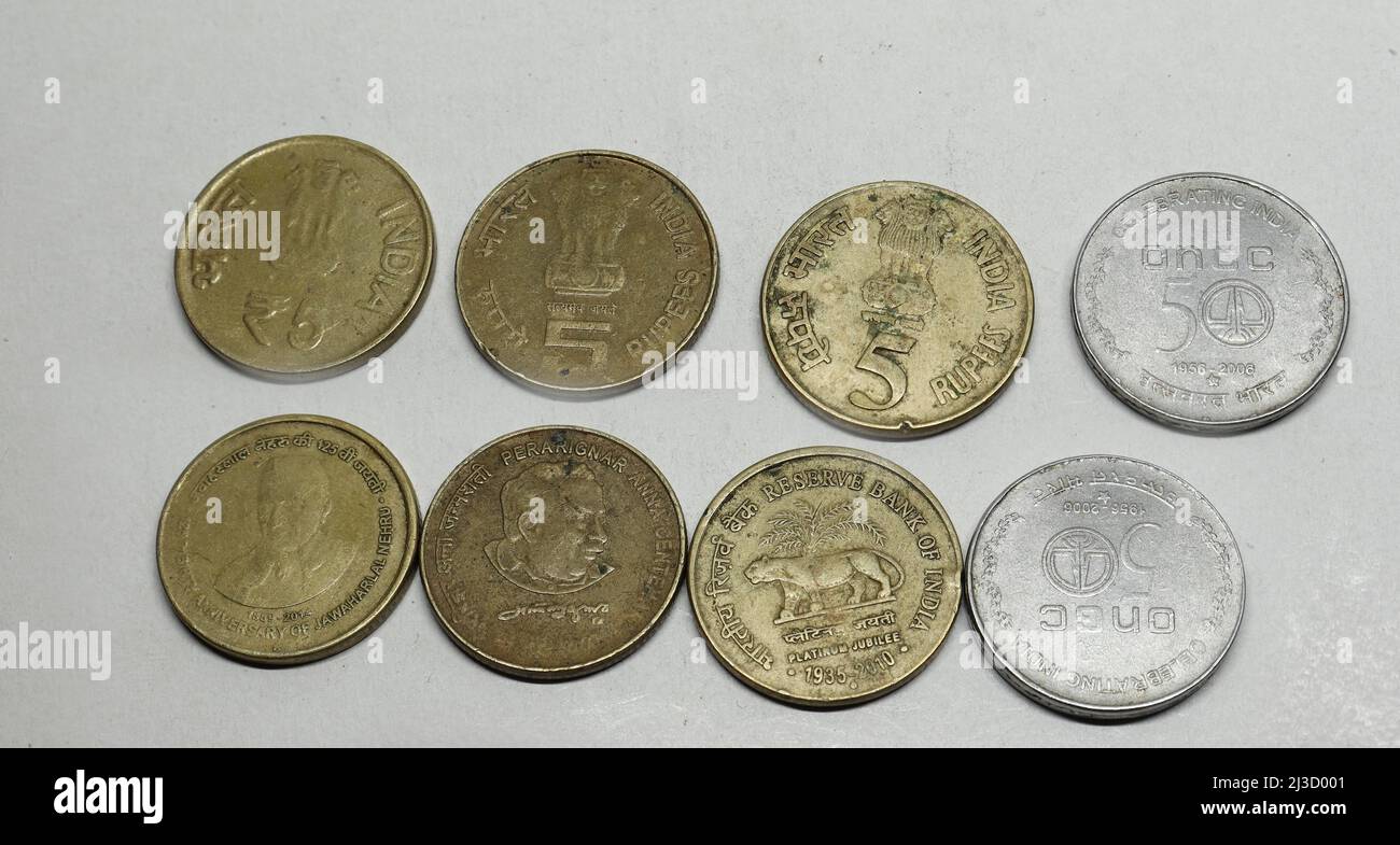 diffrent picture five rupees coin, Indian Currency five Rupees Coin ...
