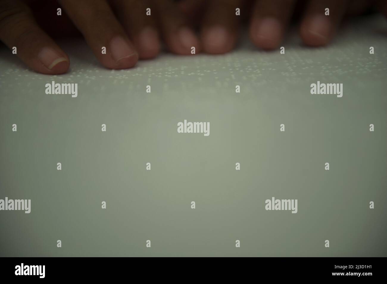 Blind woman reads braille hi-res stock photography and images - Alamy