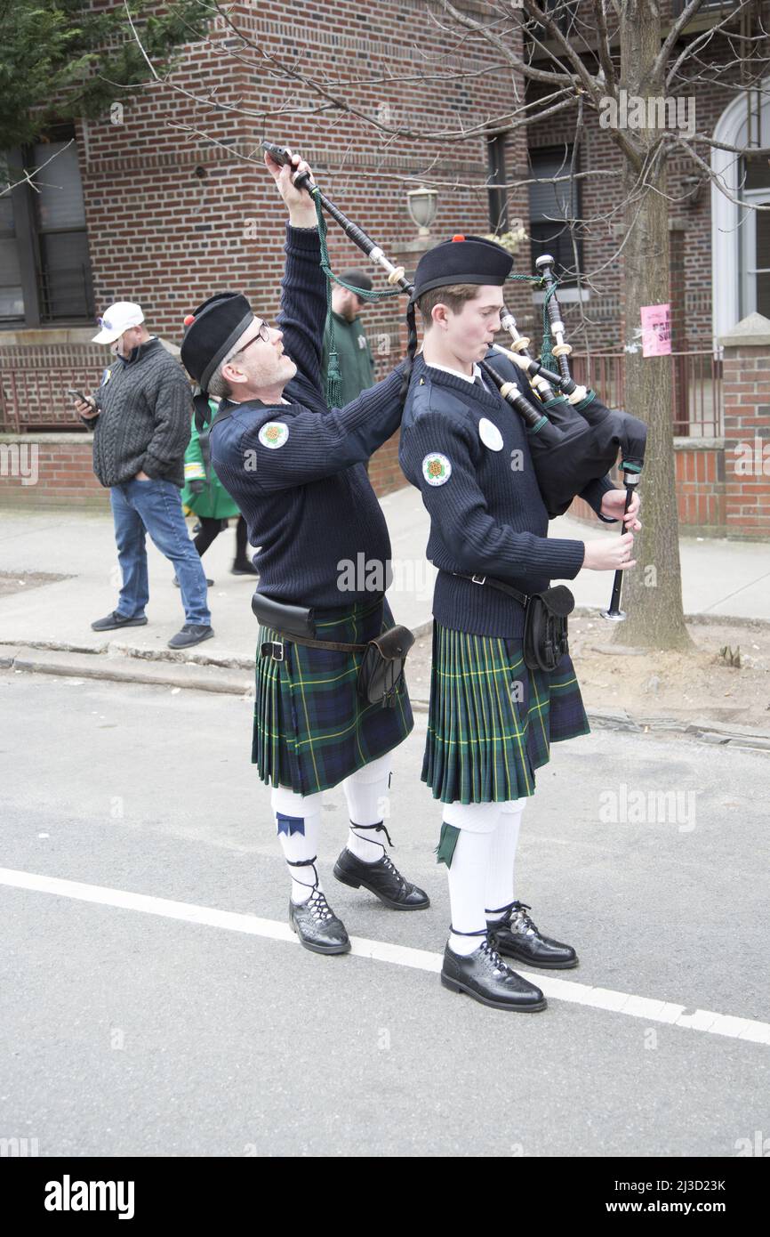 Xaverian High School Bagpipe musician getting his pipes tuned up before ...