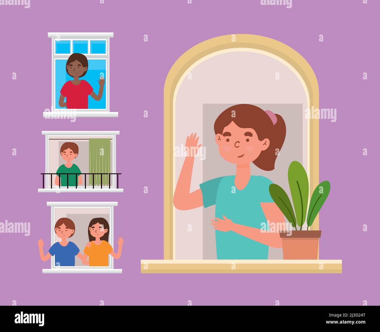 people looking through the window Stock Vector Image & Art - Alamy