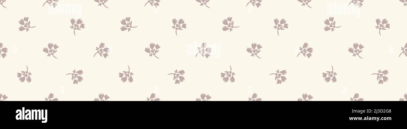 Calm newborn baby minimal foliage seamless border pattern. Gender ...