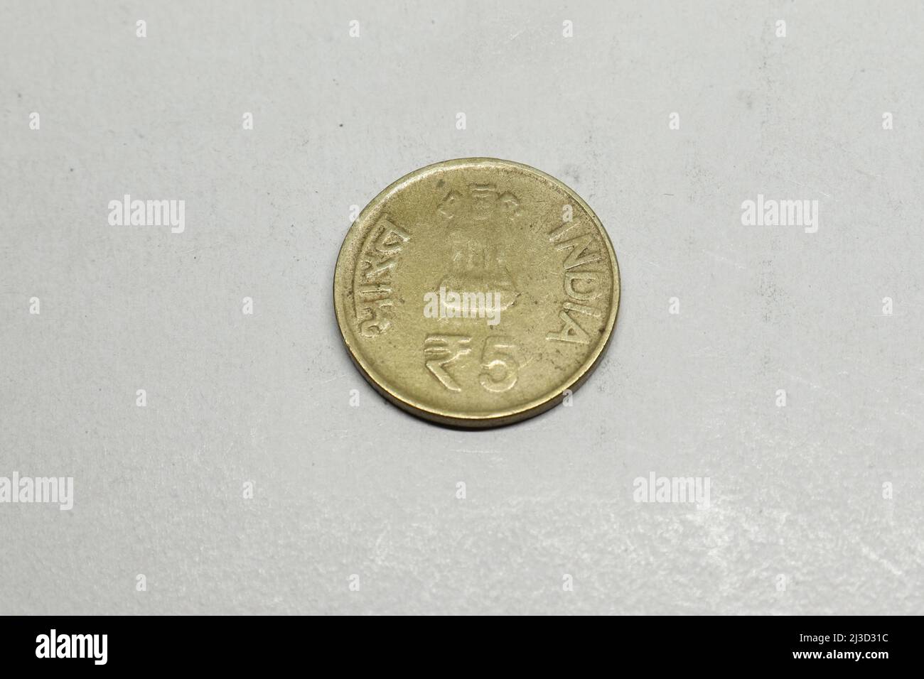 Gandhi banknote 5 rupee hi-res stock photography and images - Alamy