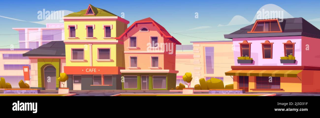 European street buildings, Europe city houses of retro and modern ...