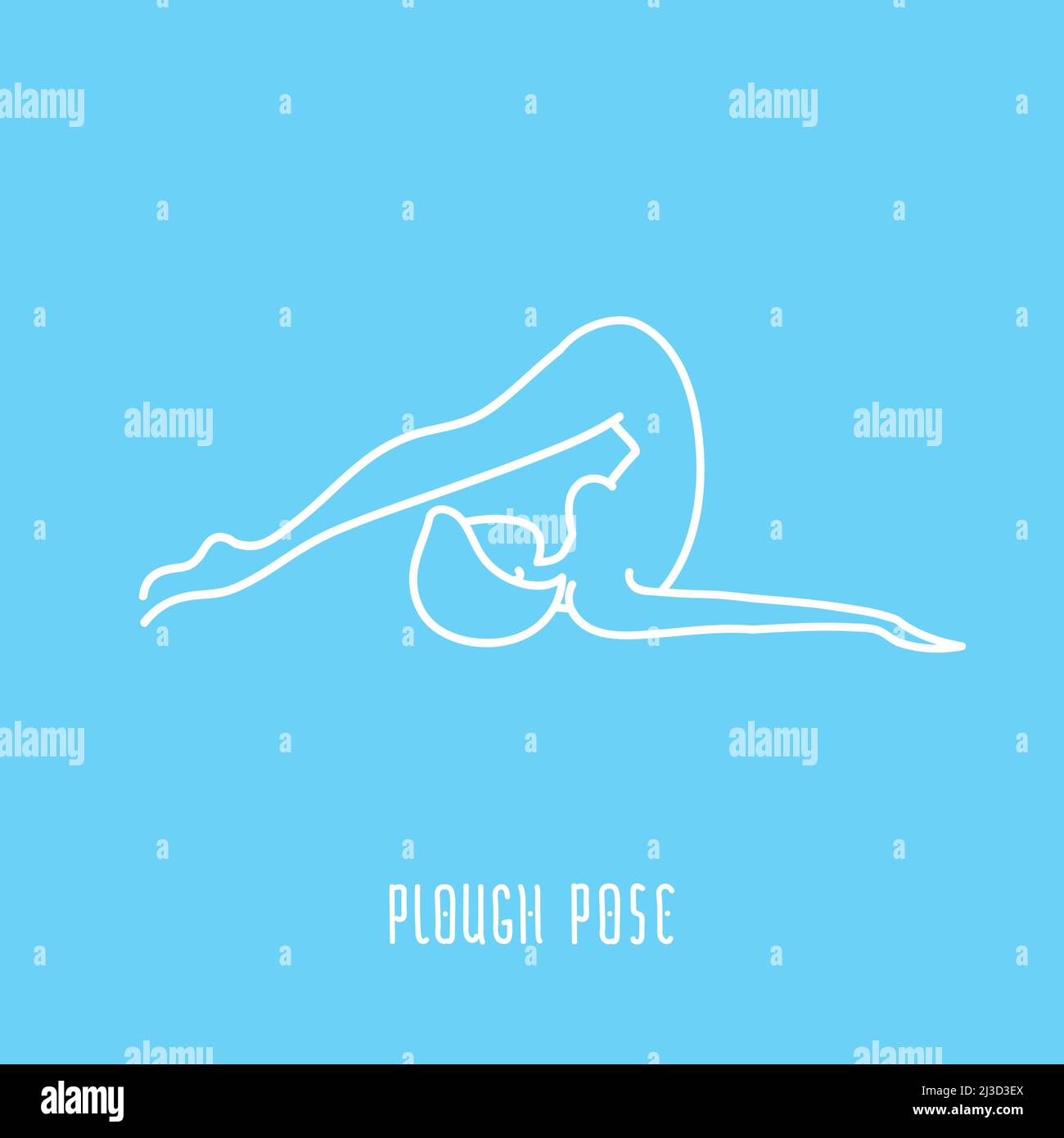 Plough pose Stock Vector Images - Alamy