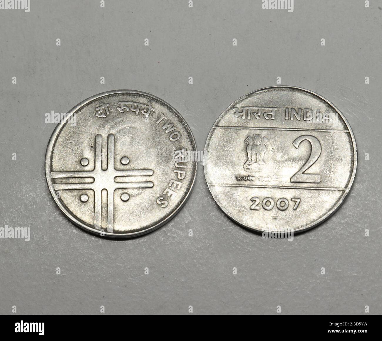 Indian Currency two Rupees silver Coin, Indian Currency, Money, two ...