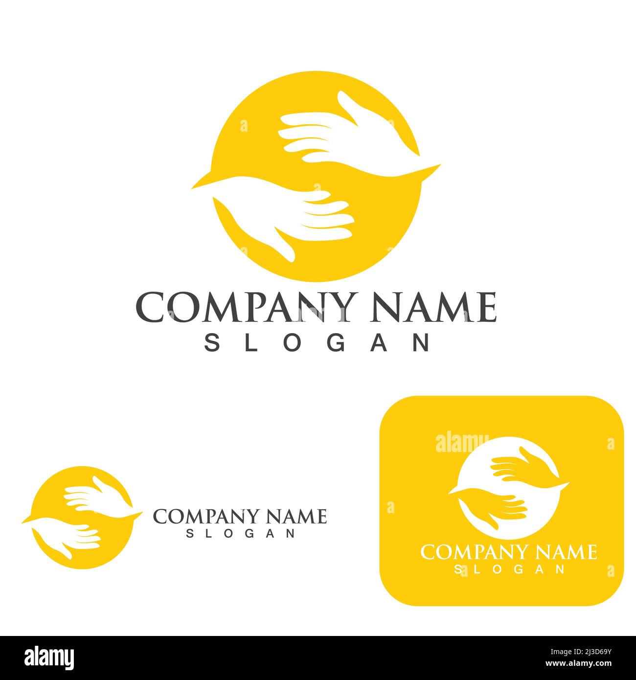 Hand hope logo and symbol vector template Stock Vector Image & Art - Alamy