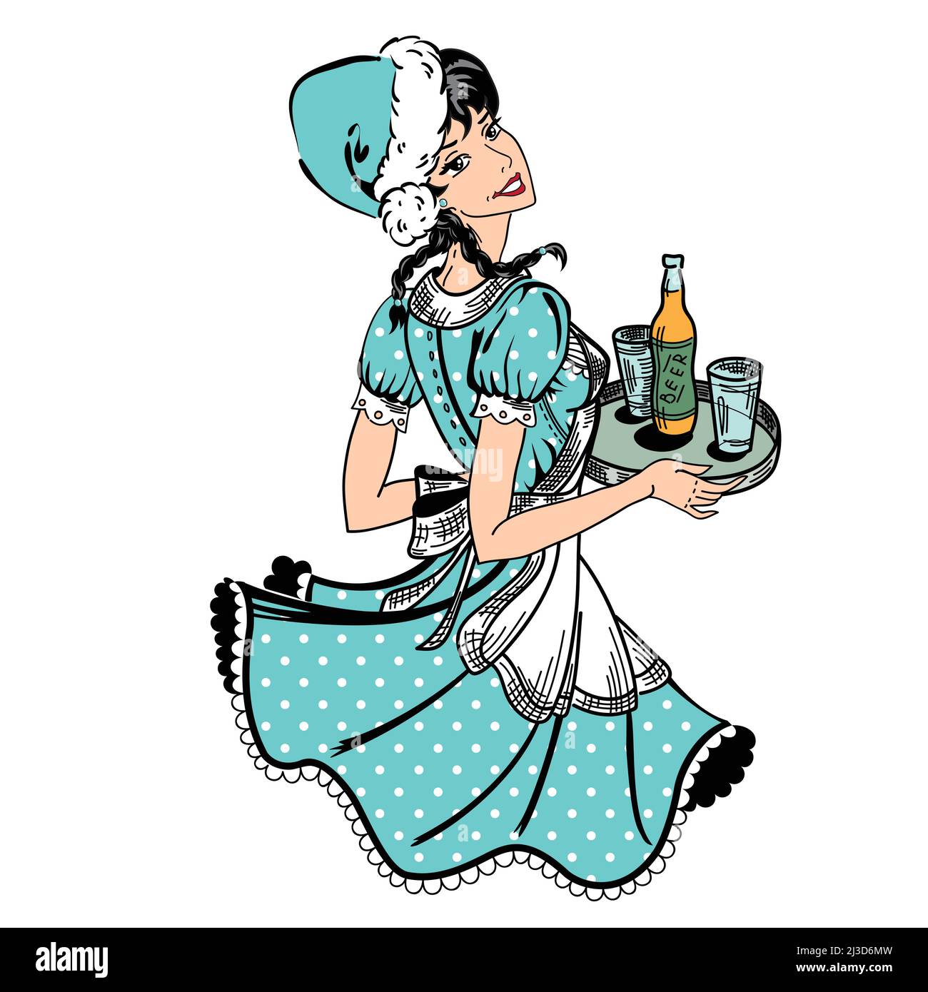 Woman worker 1950s Stock Vector Images - Alamy