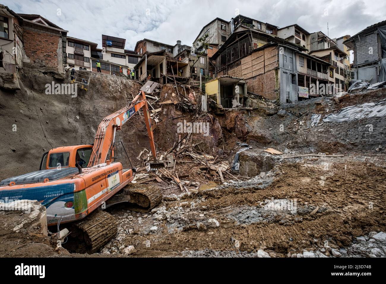 Zaruma, city destroyed by illegal mining, Ecuador Stock Photo - Alamy
