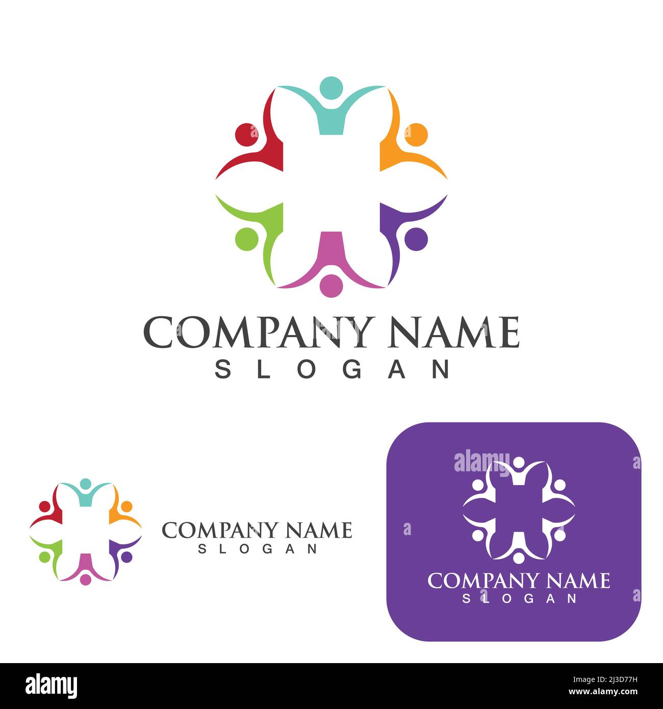 Community group logo, network and social icon vector Stock Vector Image ...