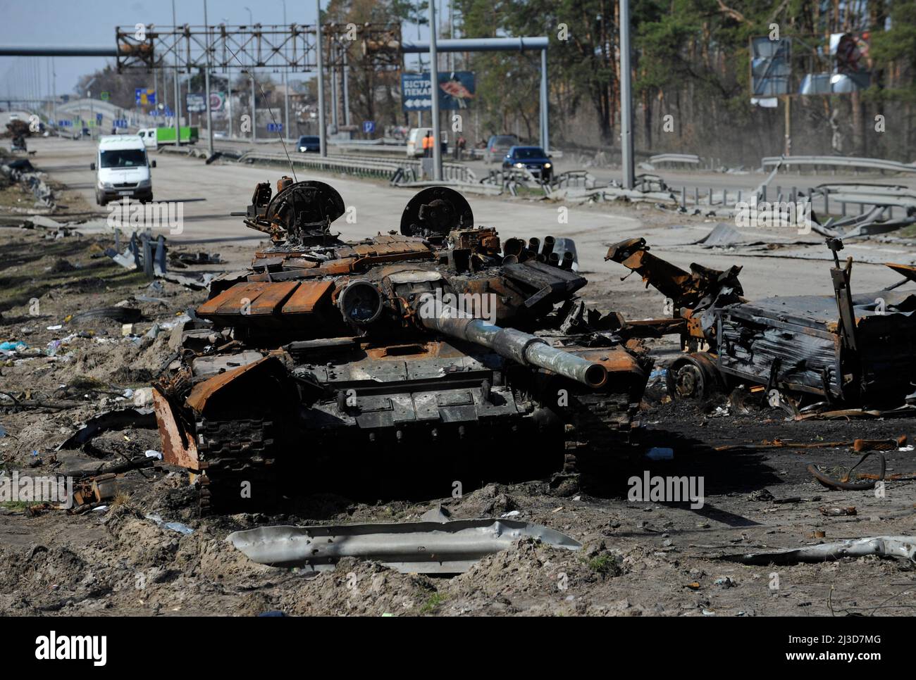 Destroyed russian tank kyiv hi-res stock photography and images - Alamy