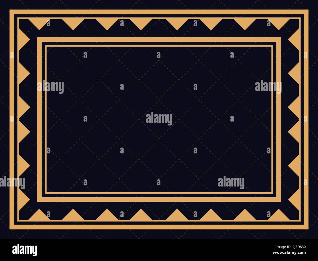 Art deco frame. Vintage linear border. Design a template for ...