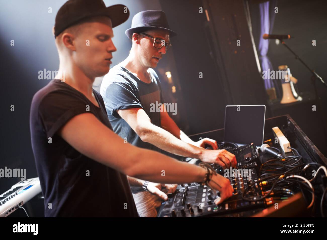 Shot dj looking playing festival hi-res stock photography and images ...
