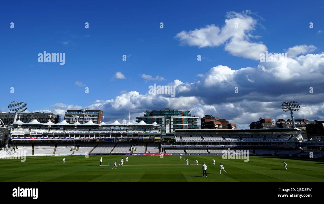 Middlesex's Robbie White batting during day one of the LV= County ...