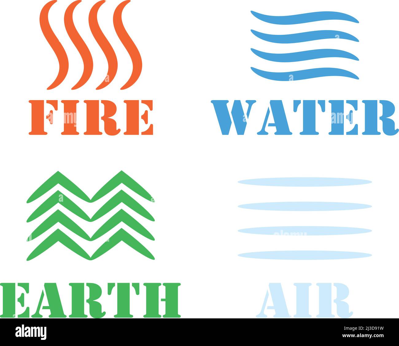 Earth air fire water Cut Out Stock Images & Pictures - Alamy
