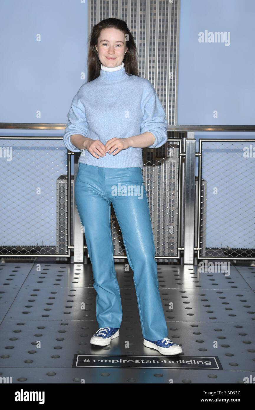 New York, USA. 07th Apr, 2022. Norwegian singer-songwriter Sigrid visit ...