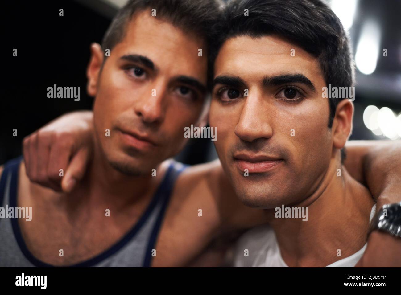 Best buds. Friends at a rock show Stock Photo - Alamy