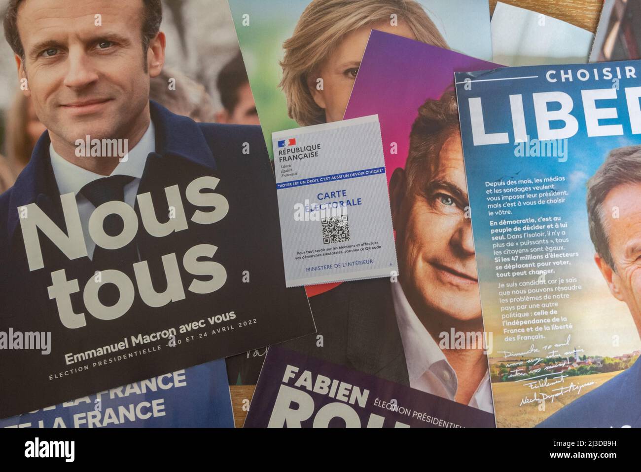 Primelin – France, April 06, 2022 : Campaign platform booklet for 2022 ...