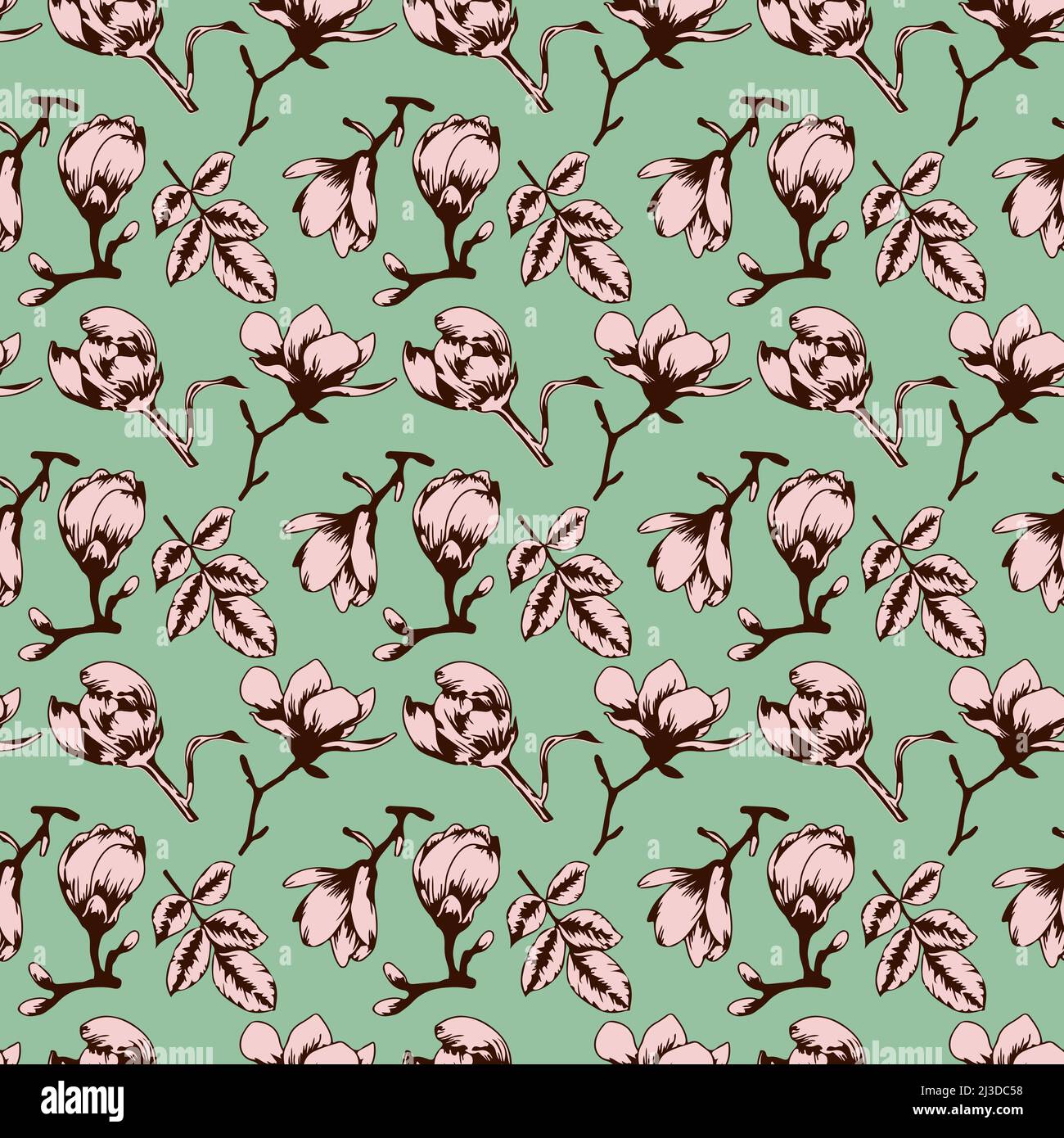 Botany seamless pattern Stock Vector Images - Alamy