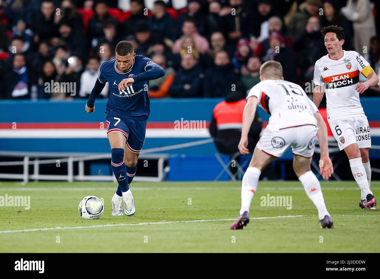 Paris, France - April 03: Kylian Mbappe of Paris Saint Germain (L ...