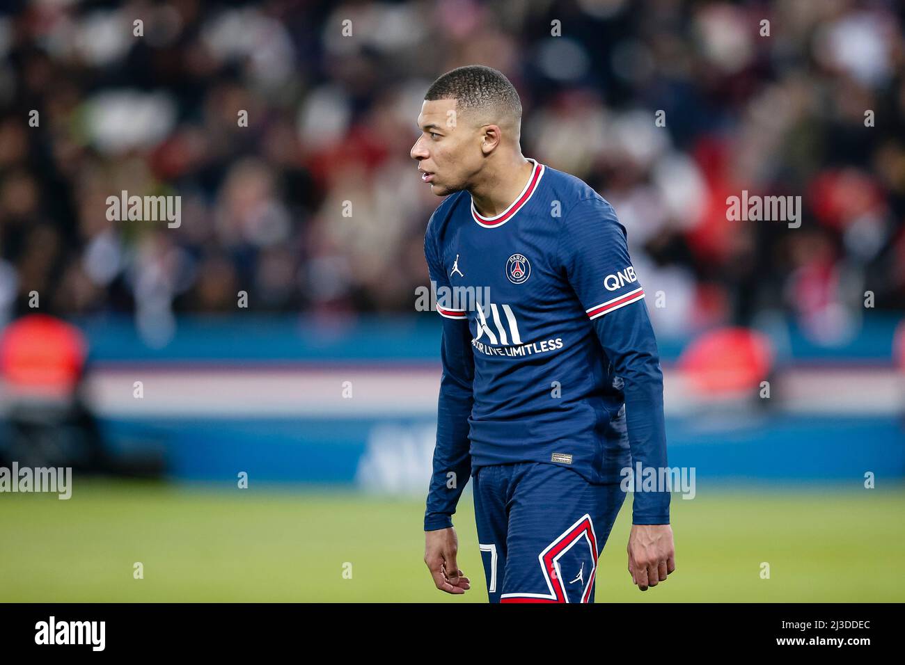 Paris, France - April 03: Kylian Mbappe of Paris Saint Germain walks in ...