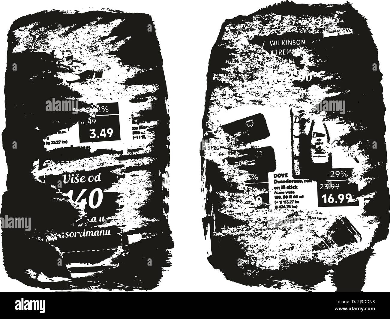 Ripped & Torn Paper Background Grunge Punk Style High Detail Abstract ...