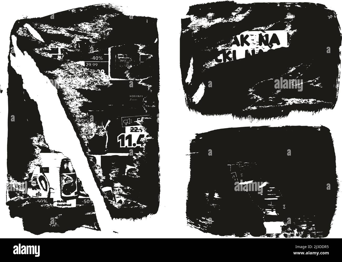 Ripped & Torn Paper Background Grunge Punk Style High Detail Abstract ...