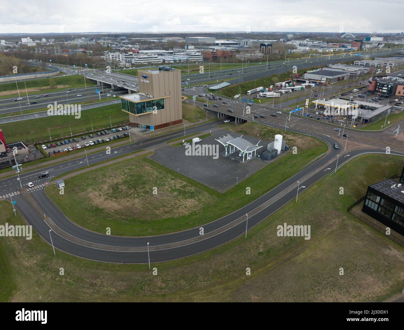Utrecht, 3th of april 2022, The Netherlands. LPG commercial gas station ...
