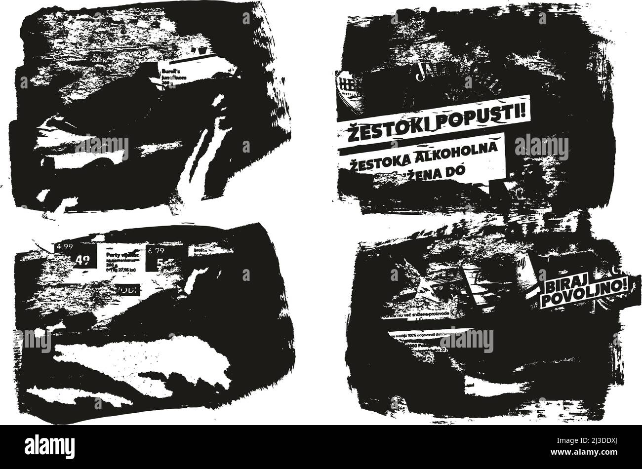 Ripped & Torn Paper Background Grunge Punk Style High Detail Abstract ...